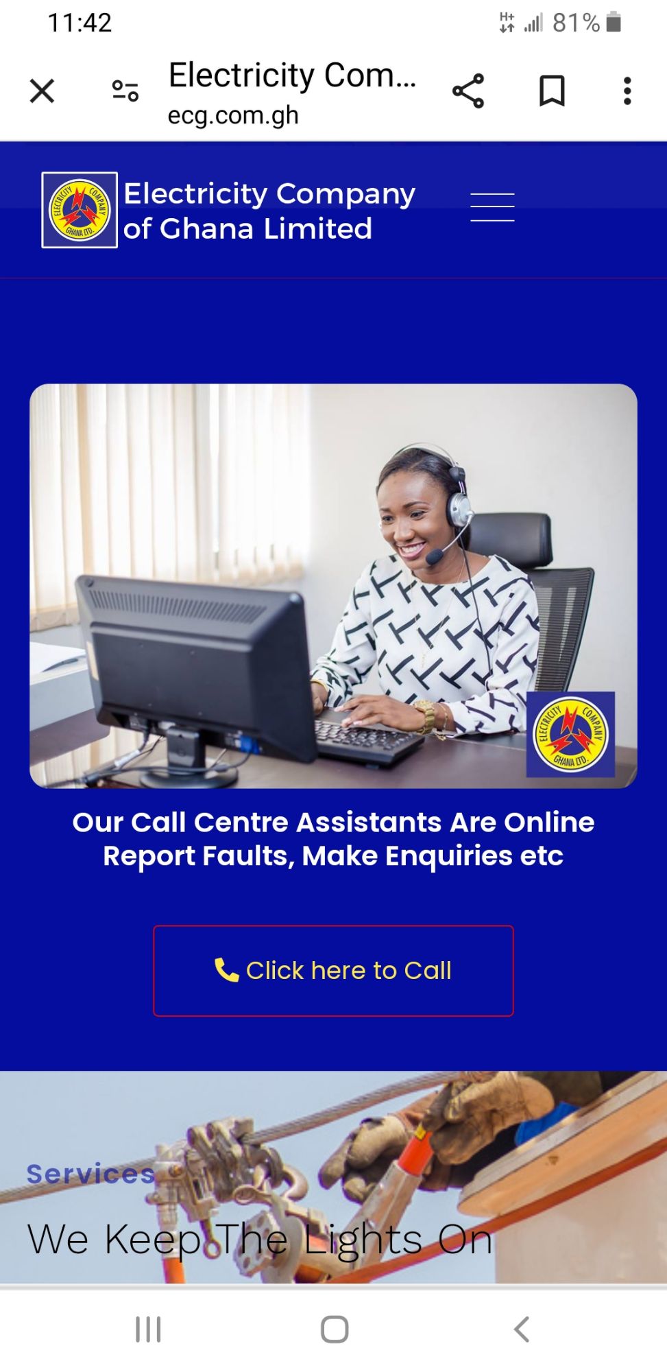 ELECTRICITY COMPANY OF GHANA (ECG) RESPONDS PROMPTLY TO WEEKEND ...
